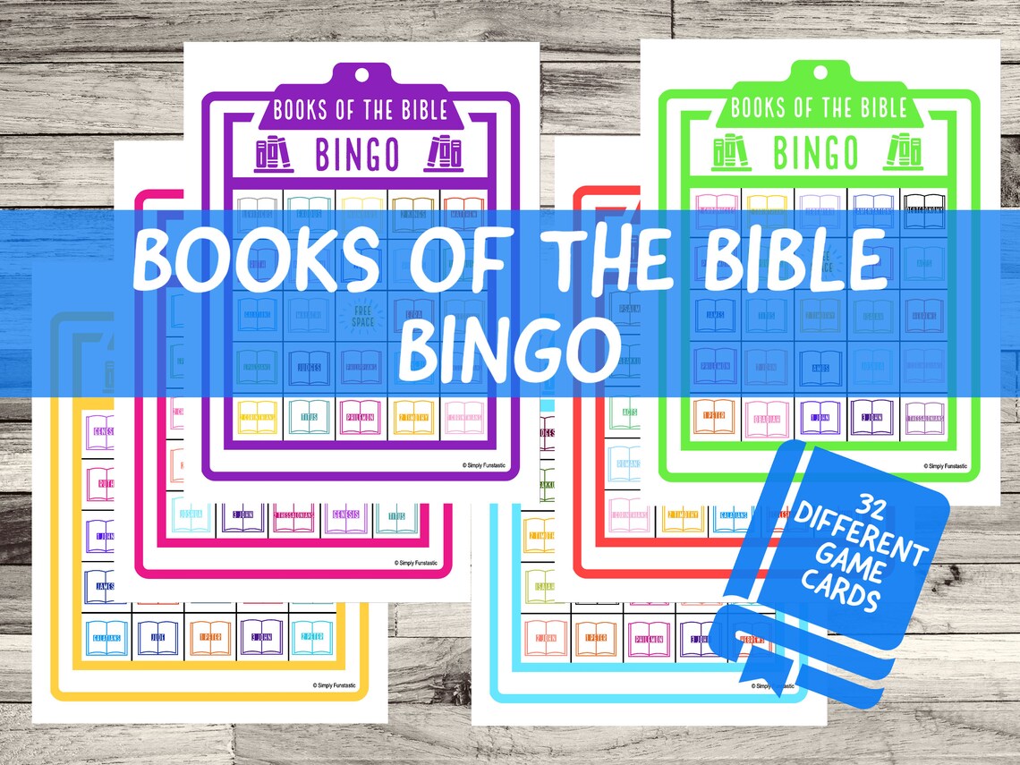 Books of the Bible Bingo Sunday School Game Bible Lesson Bible Bingo ...