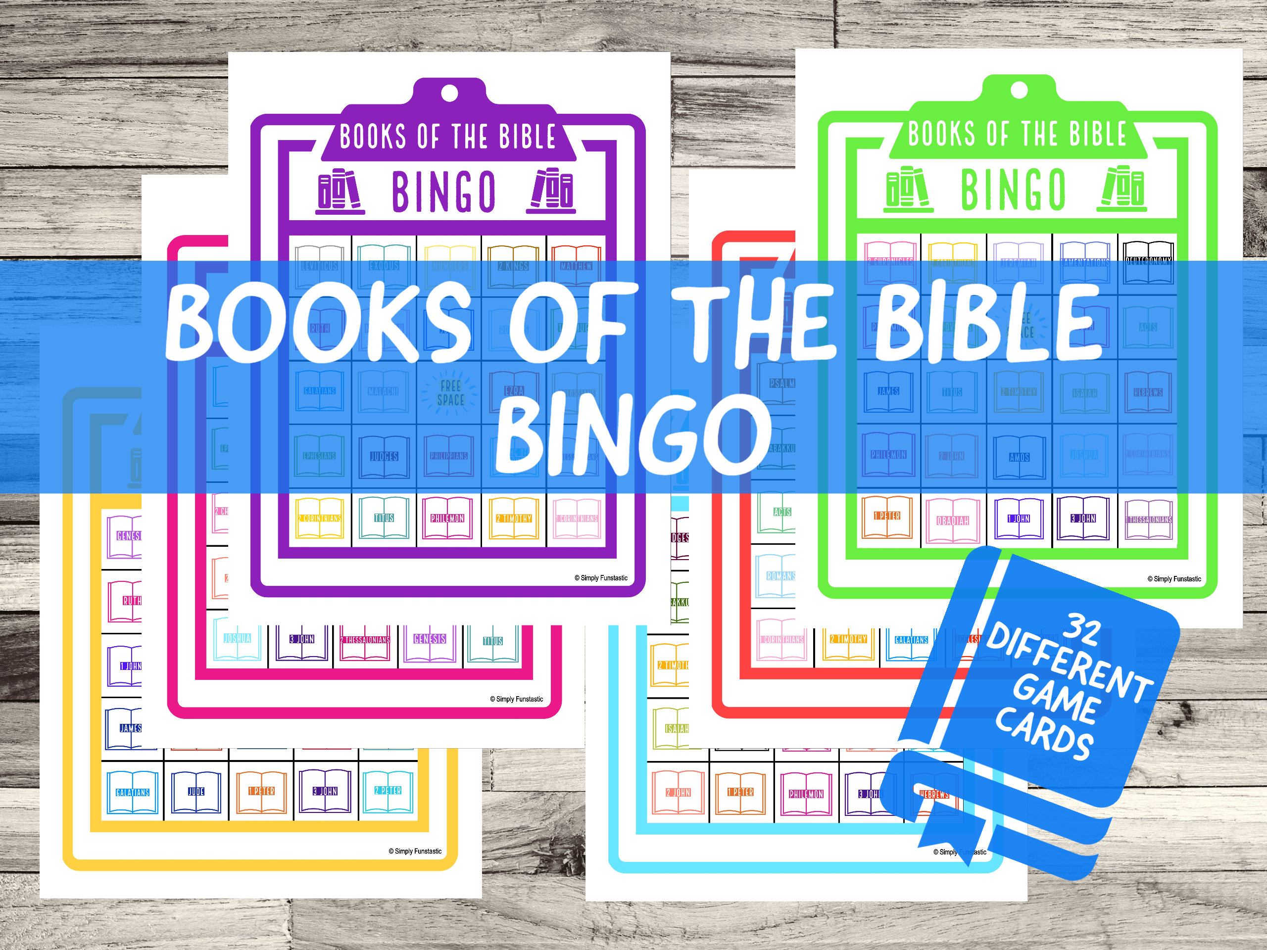 Books of the Bible Bingo Sunday School Game Bible Lesson Bible Bingo ...