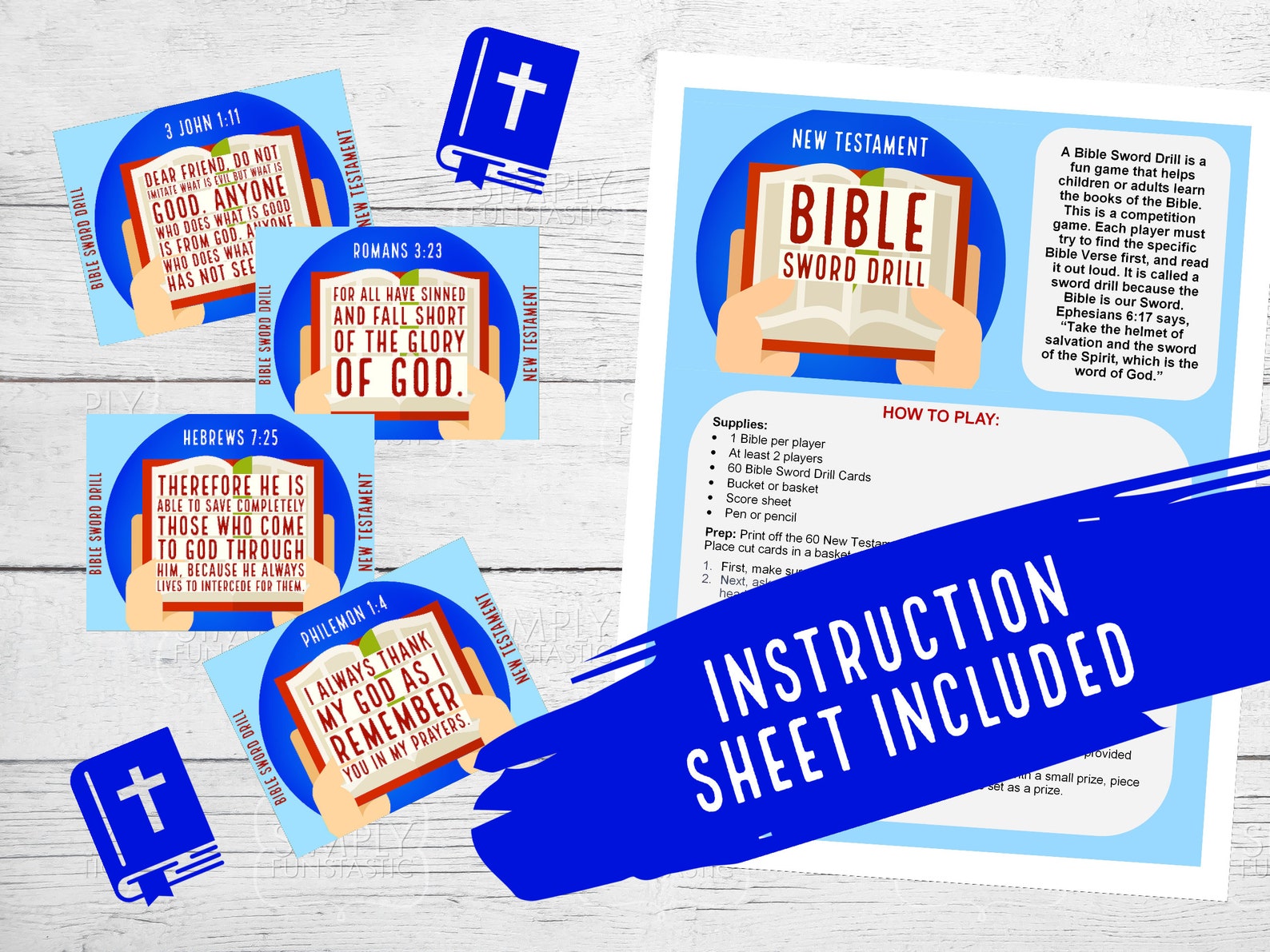 New Testament Bible Sword Drill Game | Bible Game | Find the Verse ...