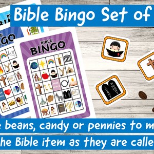 Bible Games Bundle #1| 3 Fun Bible Games| Bible Bingo Game | Sunday ...
