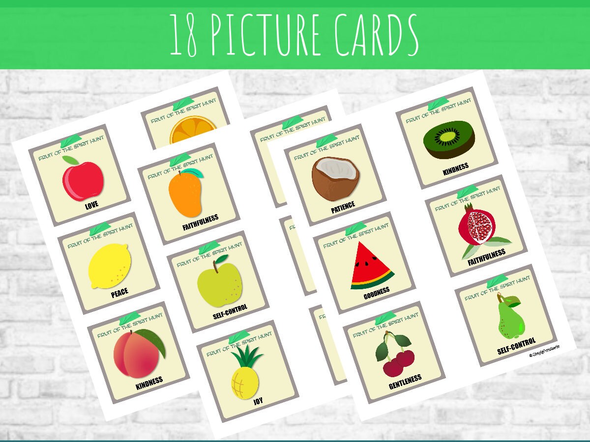 Fruit of the Spirit Hunt: Bible Scavenger Game (printable) VBS Game ...