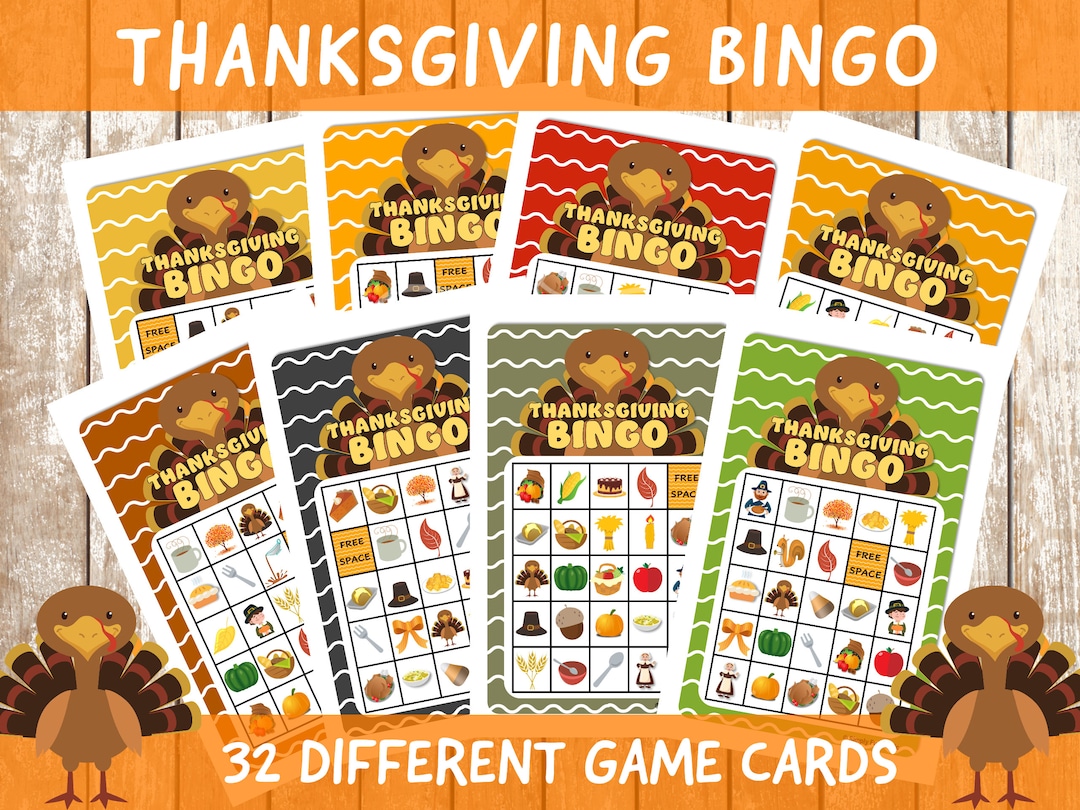 Thanksgiving Bingo | Turkey Bingo | Thanksgiving Printable Game ...