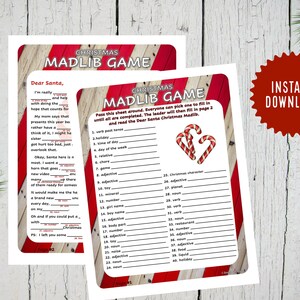 Candy Cane Christmas Party Games: Printable Holiday Bundle (instant ...