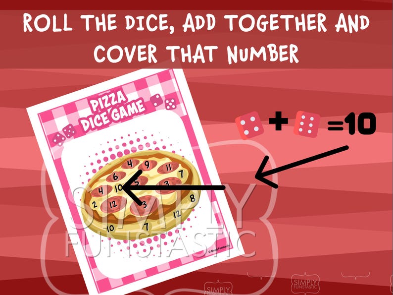 Pizza Dice Game | Fill in the Pizza Game | Pizza Party Game | Roll A ...