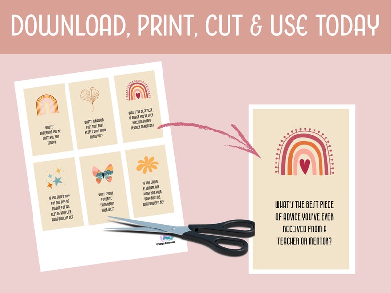 Boho Dinner Party Ice Breaker Cards - 90 Questions for Fun ...