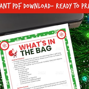 Christmas What's in the Bag Game, Family Game, Office Christmas Party ...