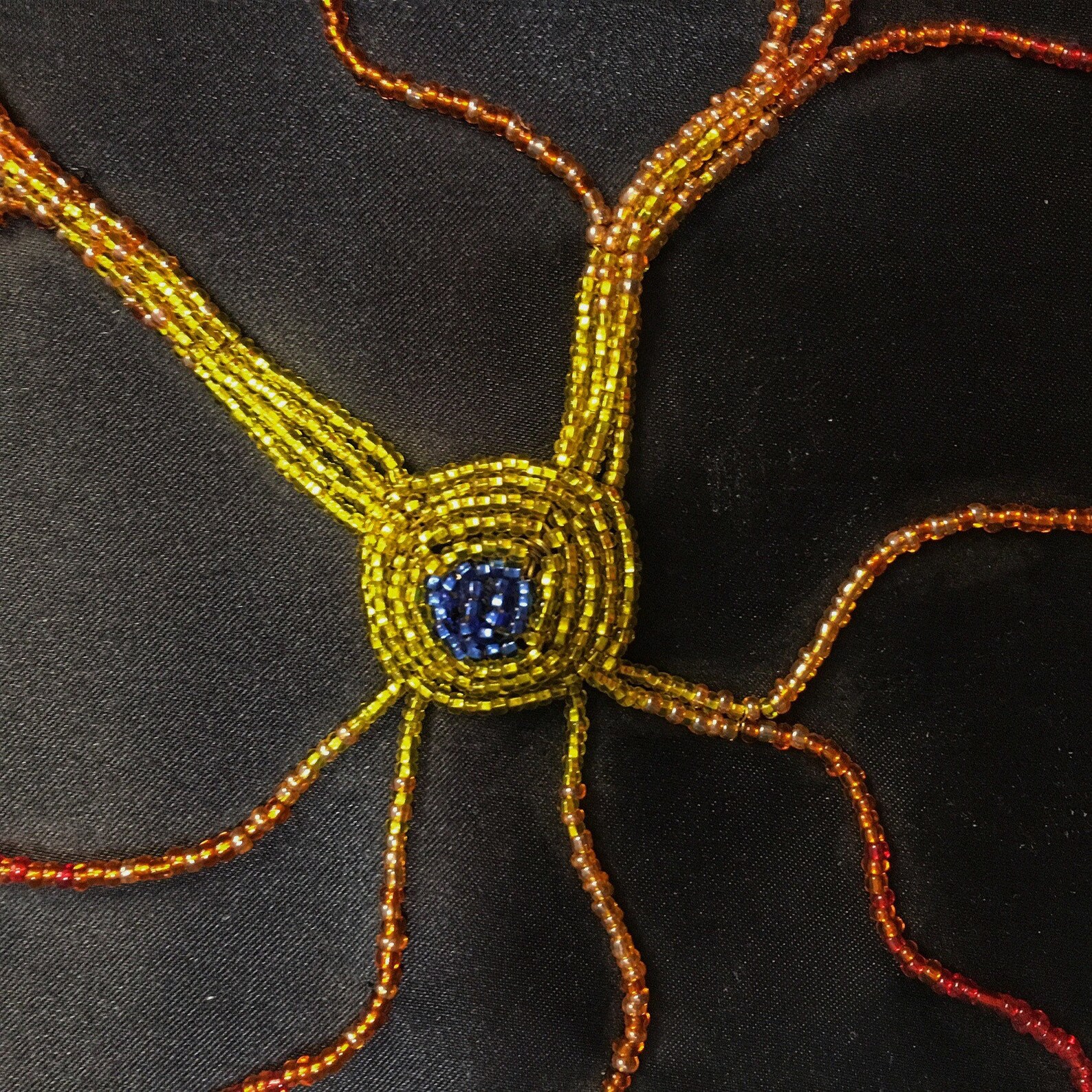 Multi-color beaded neuron with dendritic marker colocalization | Etsy