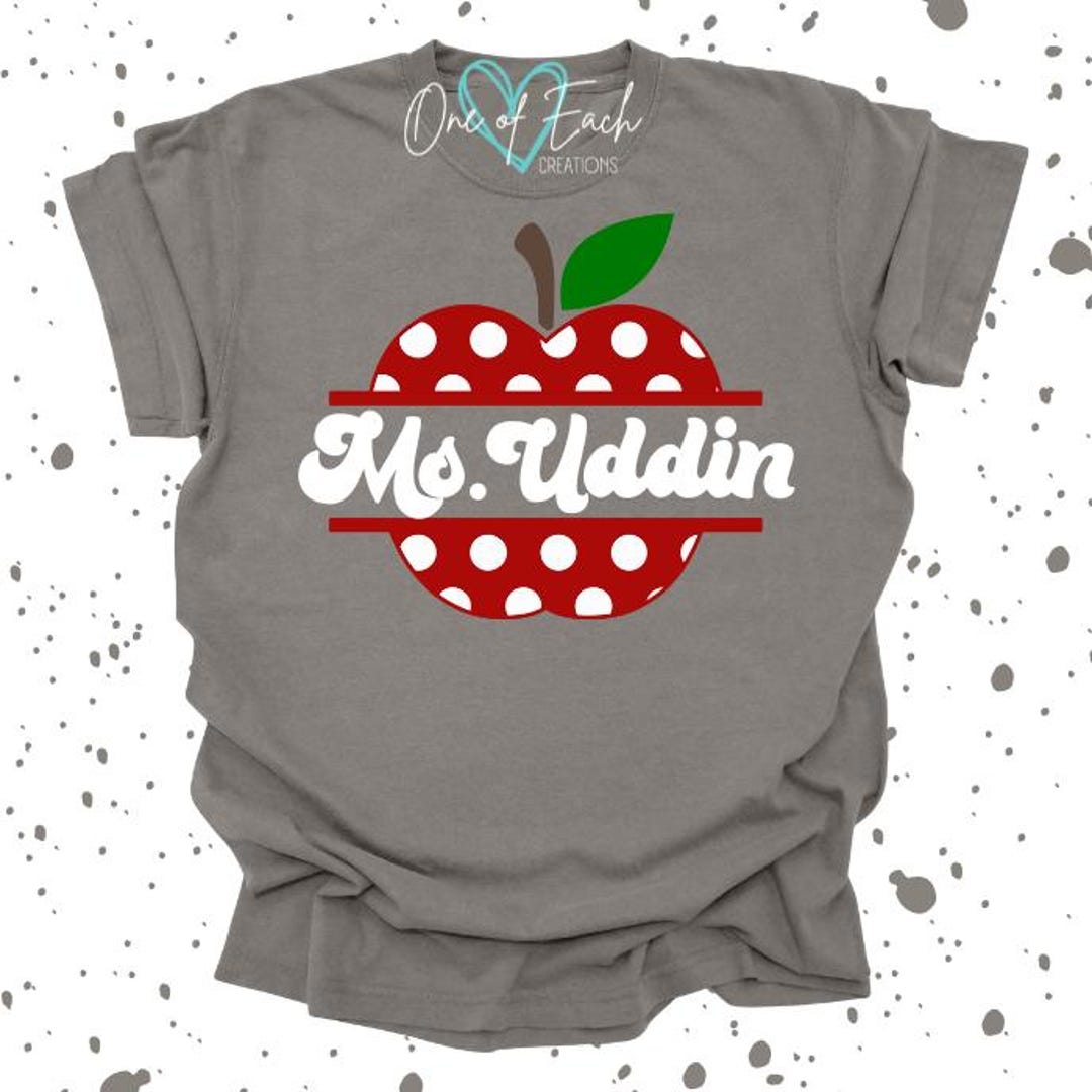 Personalized! Polka Dot Apple Teacher Appreciation Gift Back to School ...