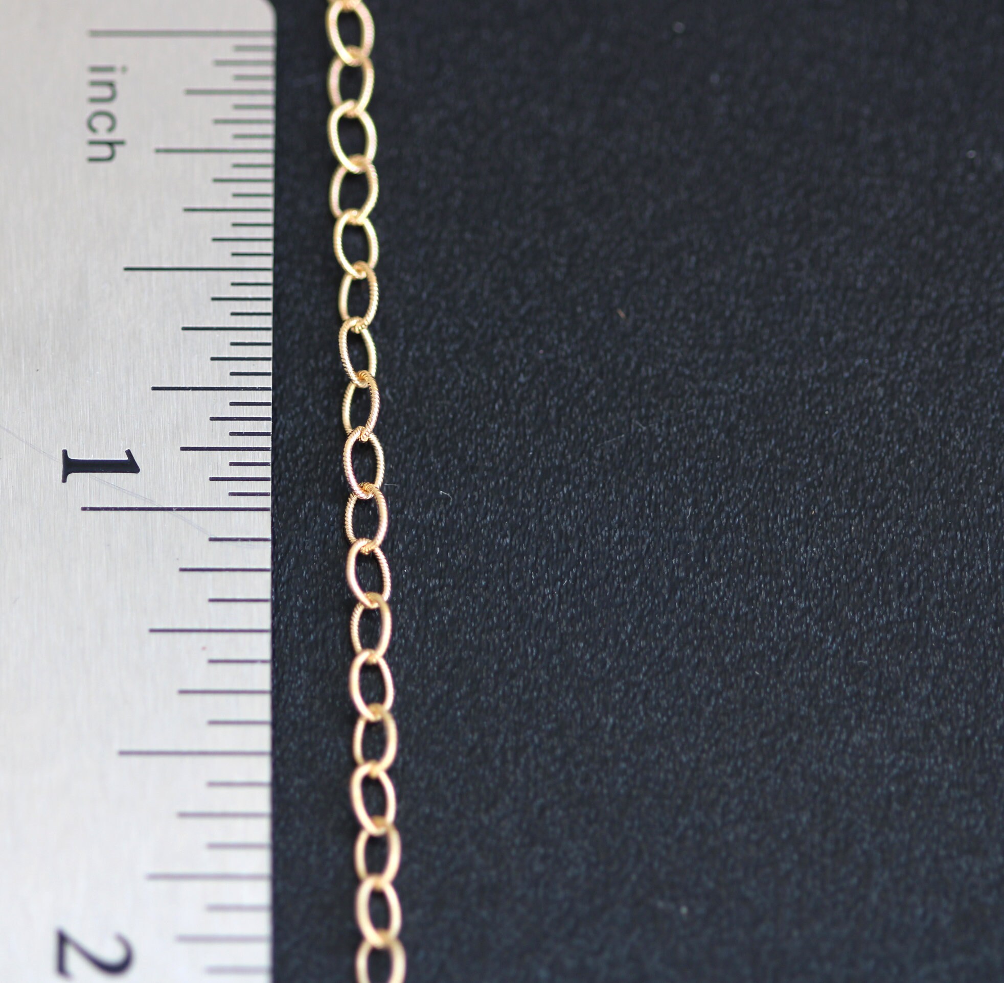 Oval Textured Chain Gold Filled by Foot | Etsy