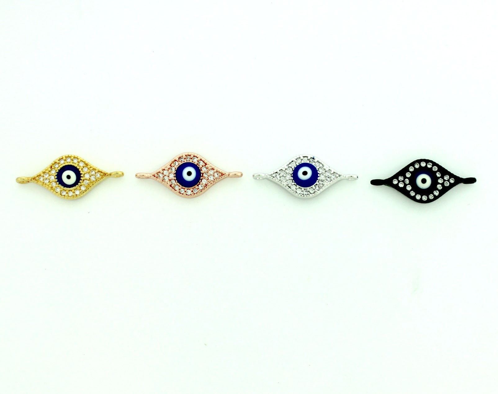 Evil Eye Bar With Micro Pave Zircon 13.5 X 28 MM gold - Etsy UK