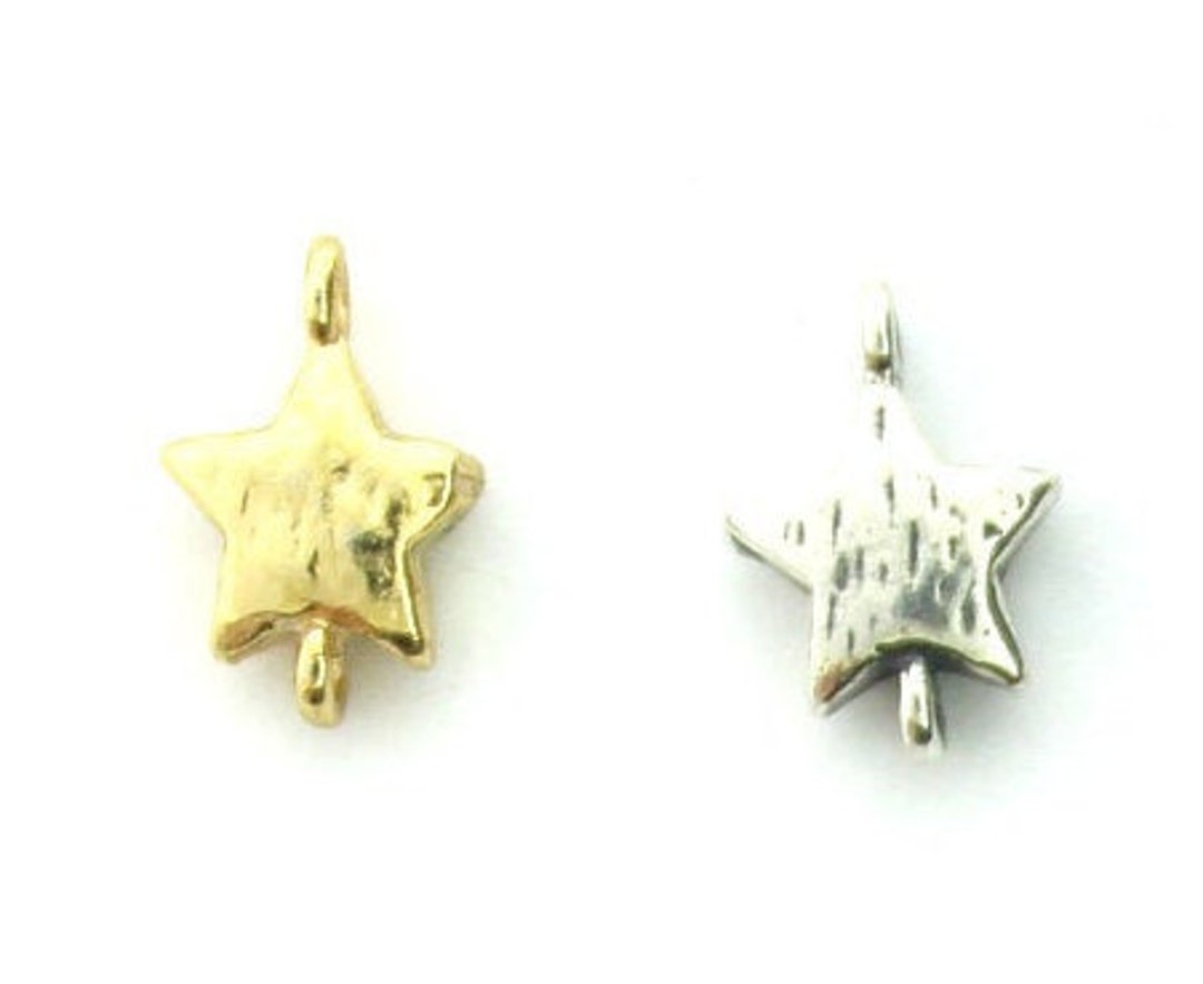 Start Charm, Pendant, Sterling Silver or Gold Plated Over Sterling ...