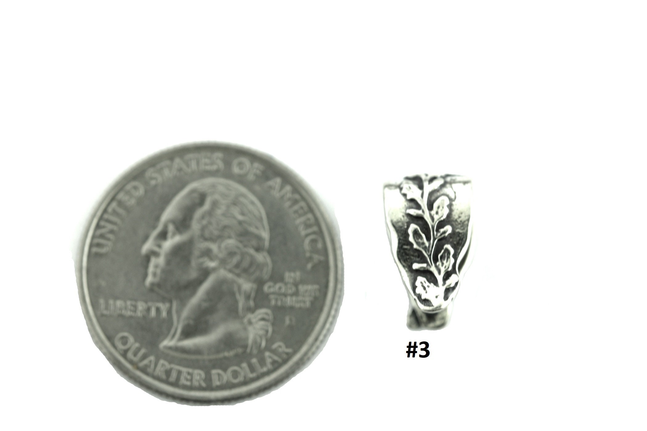 Fancy Pinch Bail for Stone Pendant Sterling Silver - Etsy