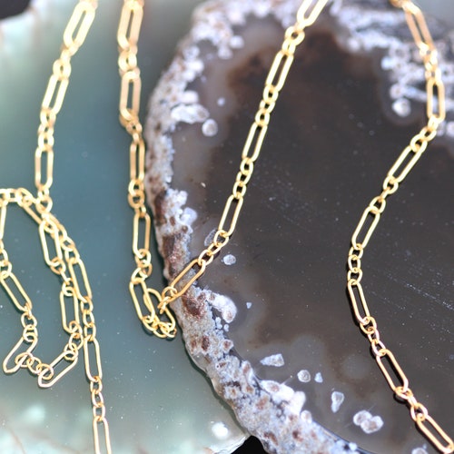 Gold Filled Oval Long and Short Chain 20 Feet SALE 6x3mm - Etsy