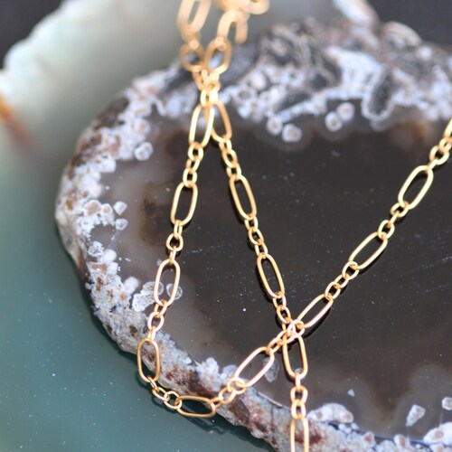 Gold Filled Oval Long and Short Chain 20 Feet SALE 6x3mm - Etsy