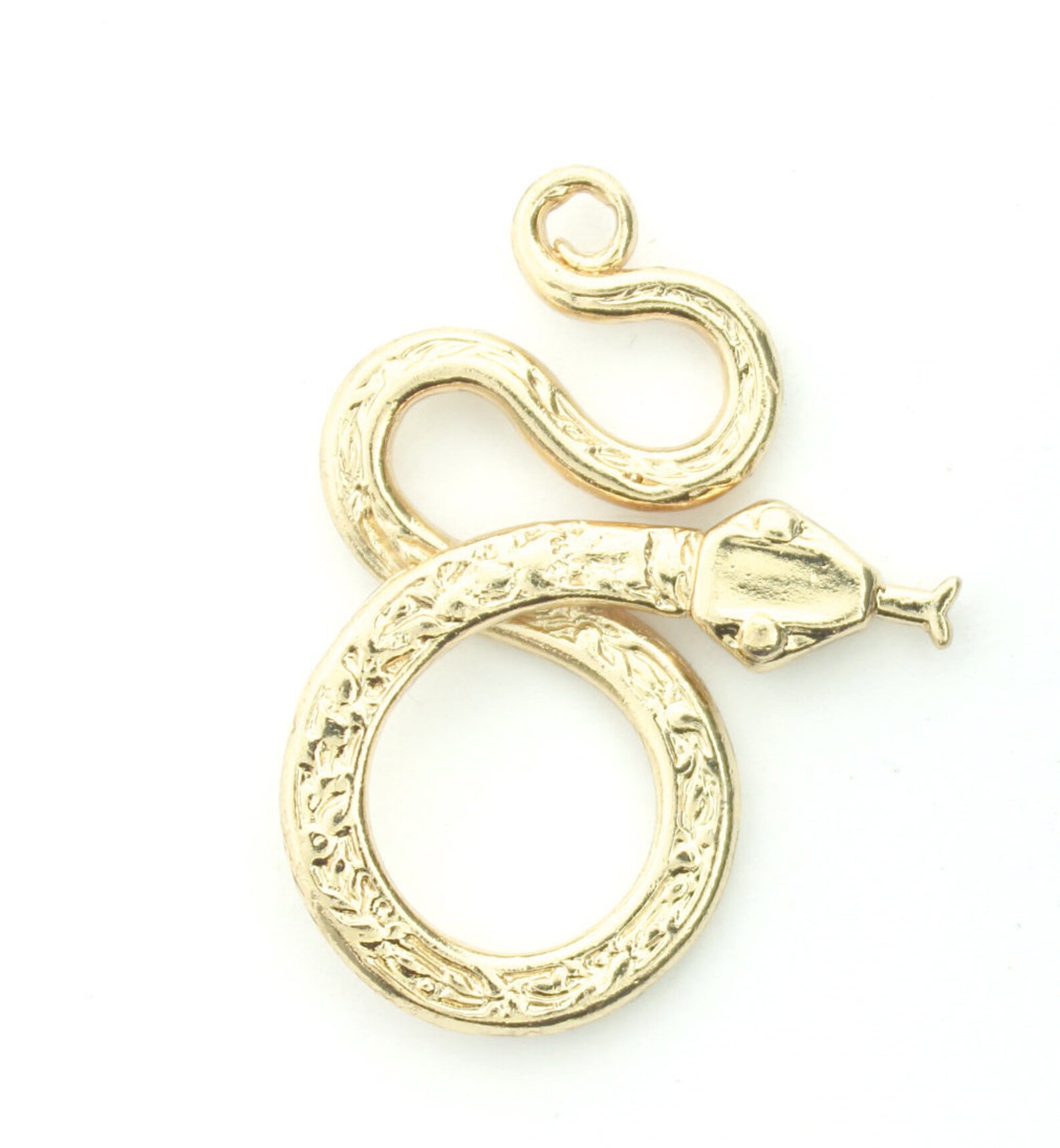Snake Charm Pendant Sterling Silver - Etsy UK