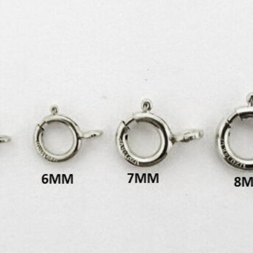 100 Pcs .925 Sterling Silver 5mm Spring Ring Clasp Made in - Etsy