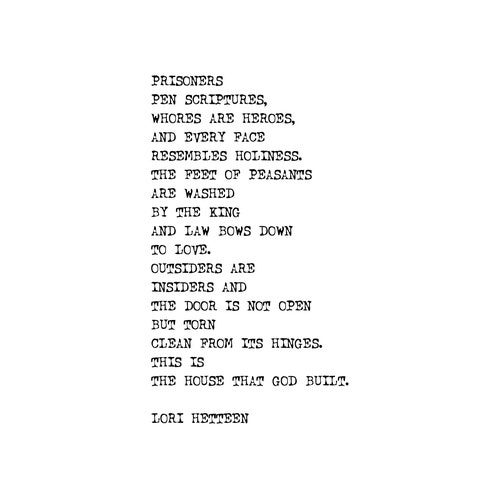 The House That God Built // Original Poetry Print // 8x10 Art - Etsy