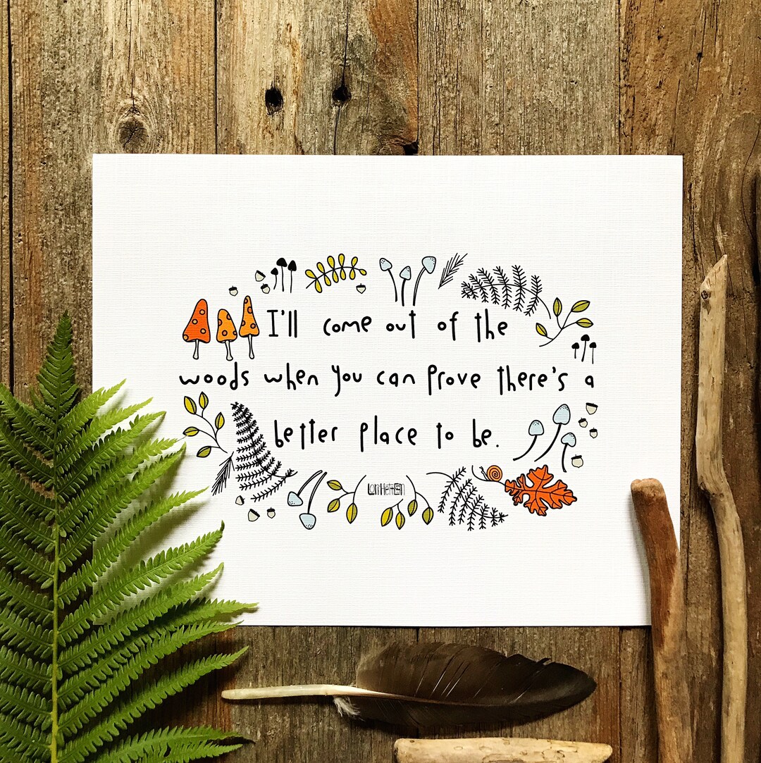 Out of the Woods // Haiku Art // 8x10 - Etsy