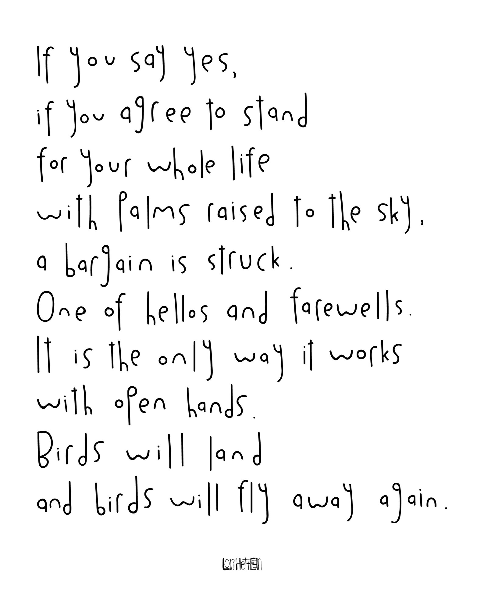 If You Say Yes // Original Poetry Print // 8x10 Art Print - Etsy