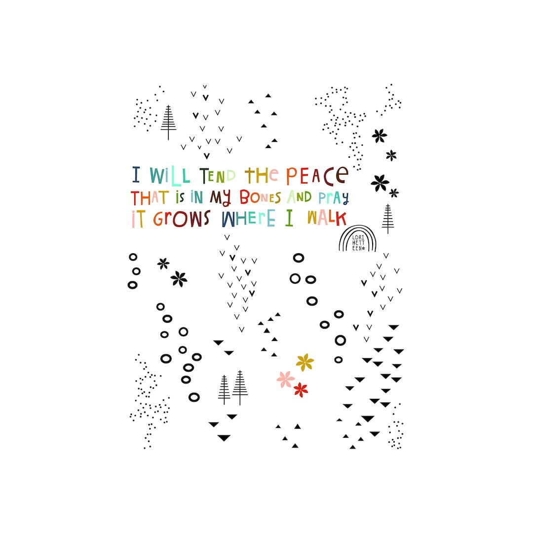 Tending Peace // Haiku Art // 8x10 - Etsy