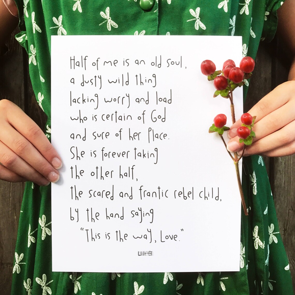 Half of Me // Original Poetry Print // 8x10 Art Print | Etsy
