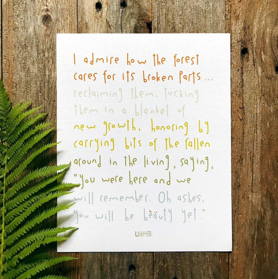 I Admire the Forest // Original Poetry Print // 8x10 Art Print - Etsy