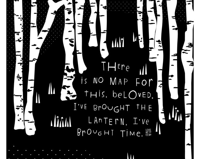 There is No Map // Haiku Art // 8x10 - Etsy