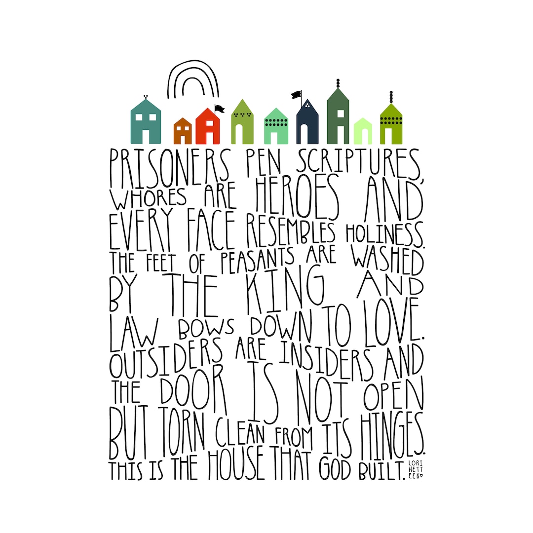 The House That God Built // Original Poetry Print // 8x10 Art Print - Etsy