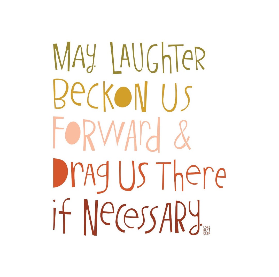 May Laughter Beckon // Haiku Art // 8x10print - Etsy