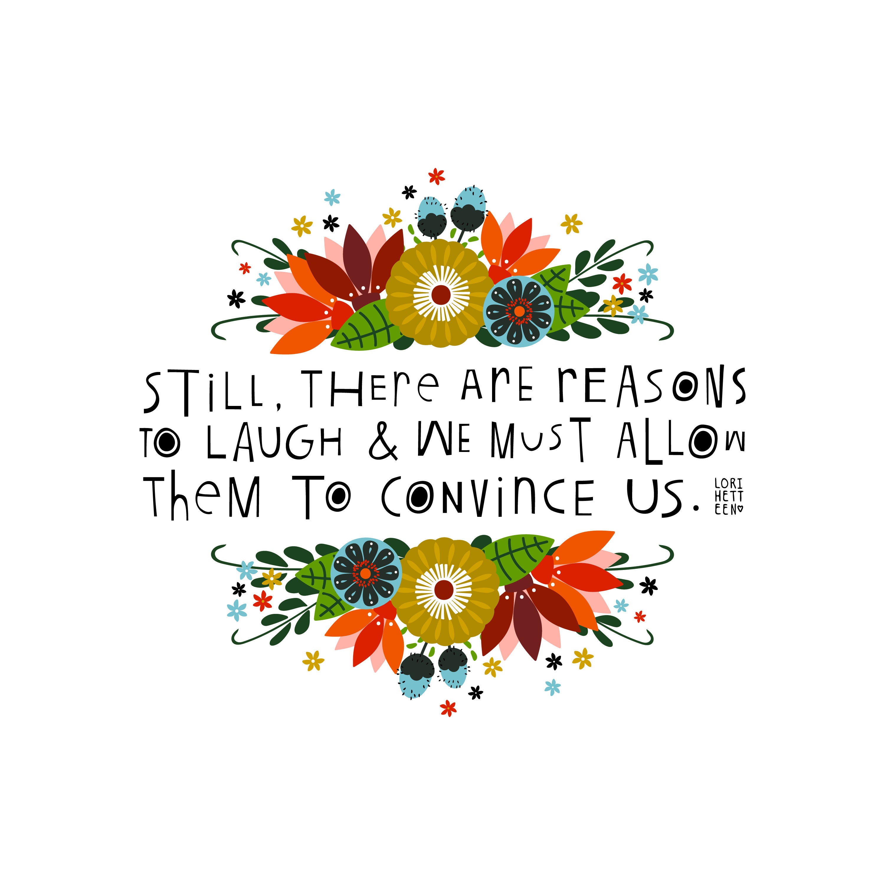 Reasons to Laugh // Haiku Art // 8x10 - Etsy