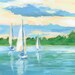 Miles River Sails 2: Cropped Portrait (vertical) Fine Art Giclee ...
