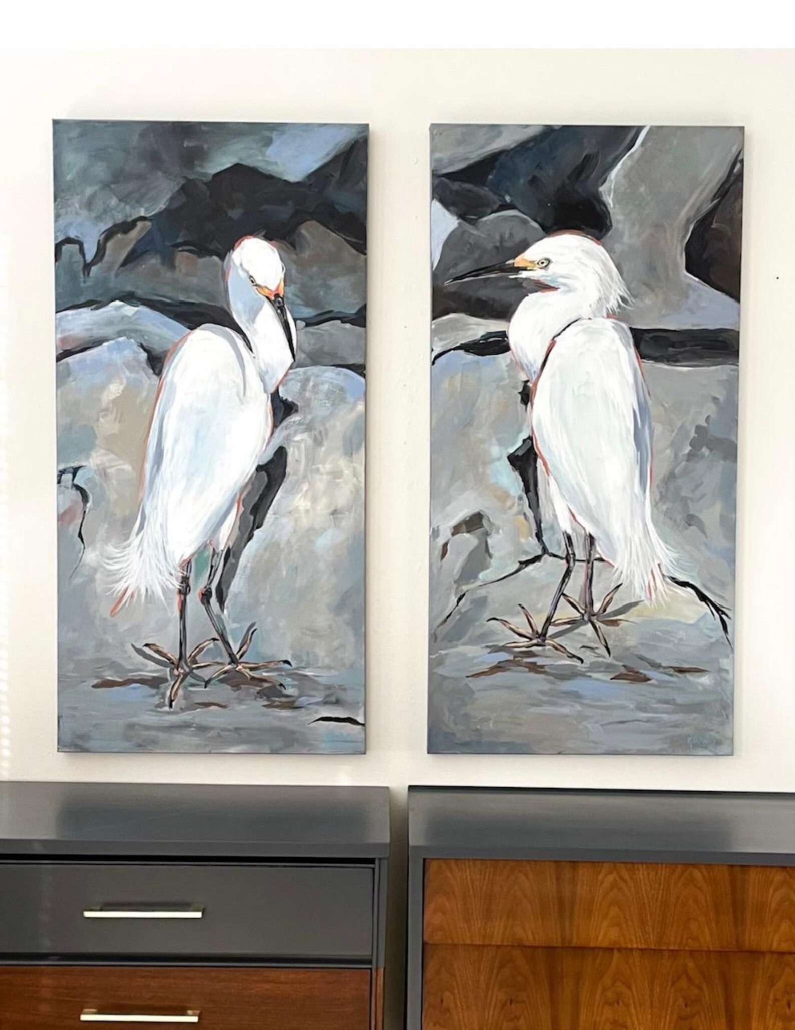 Stoney Egret: Fine Art Egret Print From Original Stoney Egret Painting ...