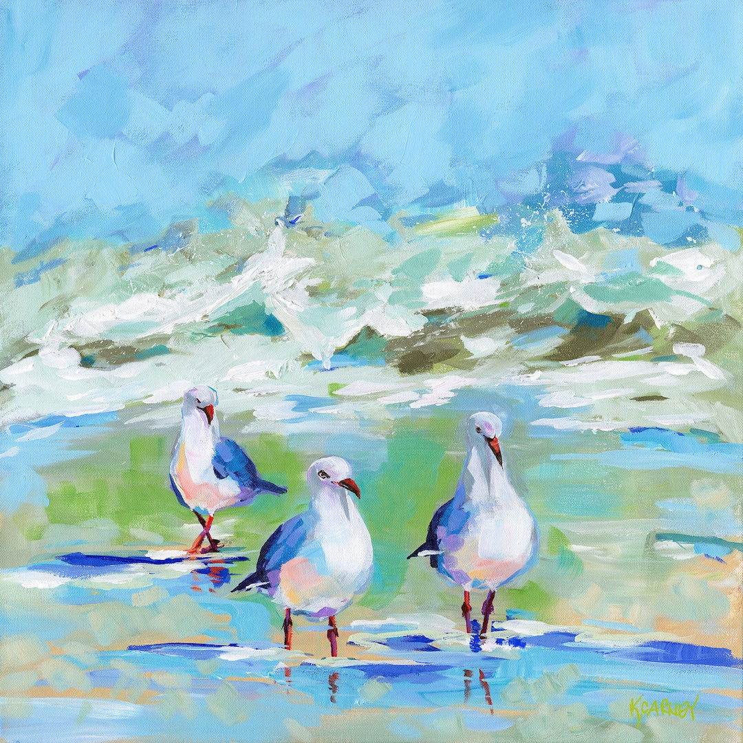 Seaside Seagulls: Fine Art Seagull Print From an Original Seagull ...