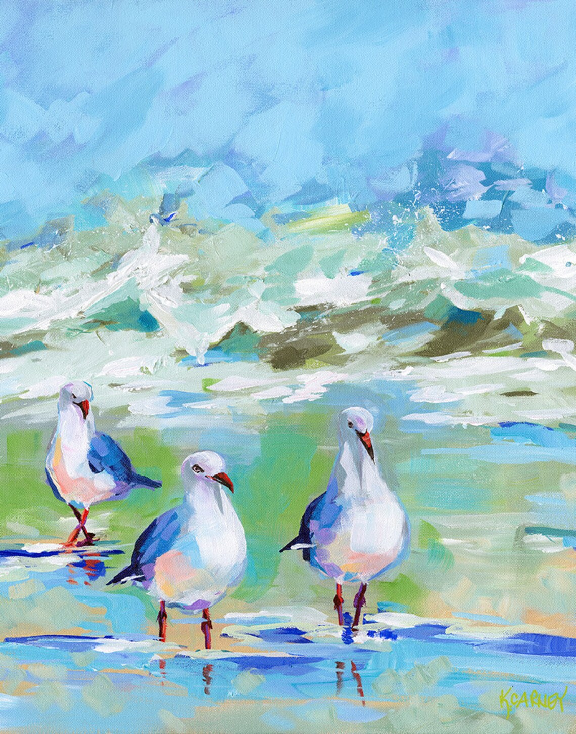 Seaside Seagulls: Fine Art Seagull Print From an Original - Etsy