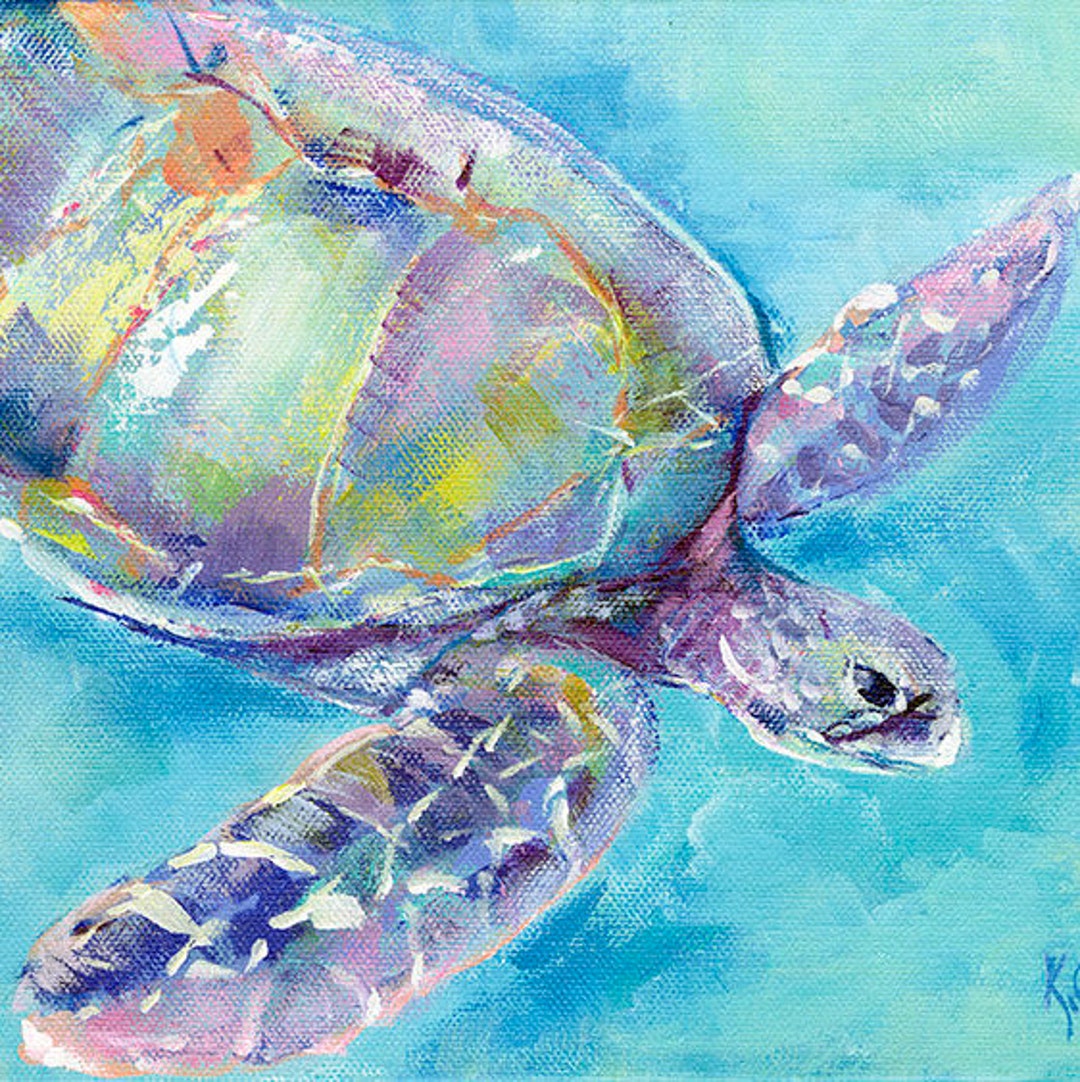Turtle Dive: Fine Art Sea Turtle Print From Original Sea Turtle ...