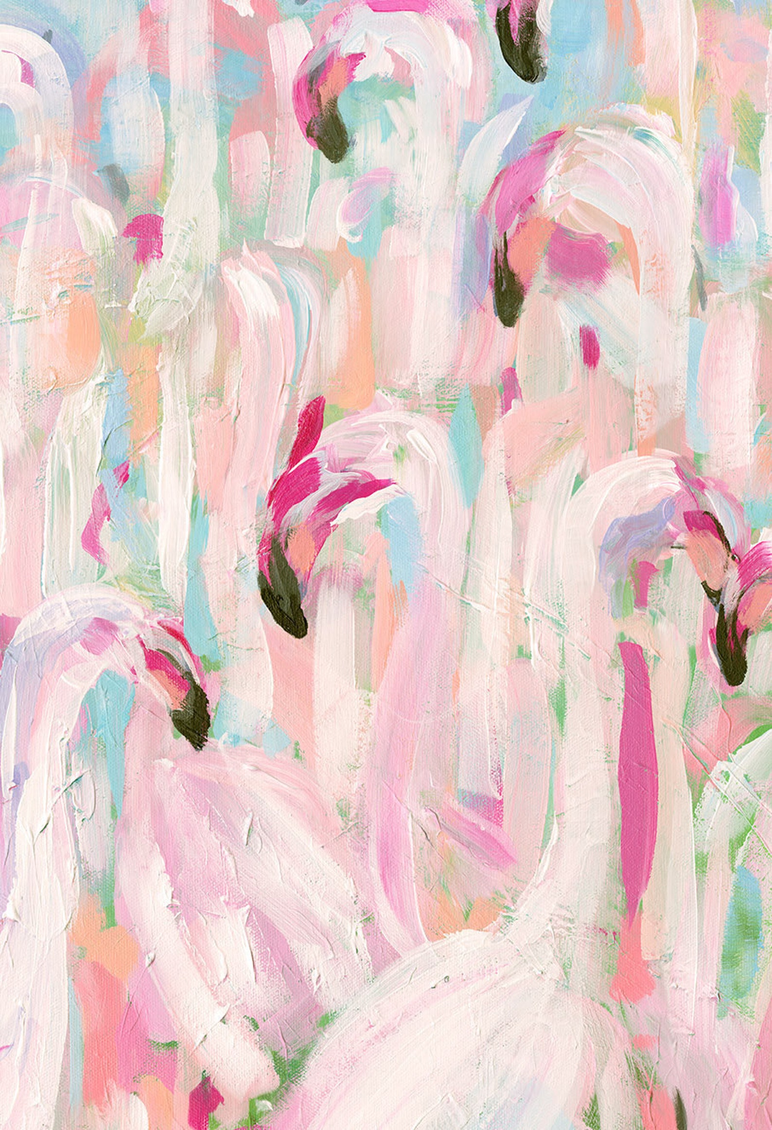 Flamingo Lingo: Fine Art Giclee Flamingo Print From Original Acrylic ...