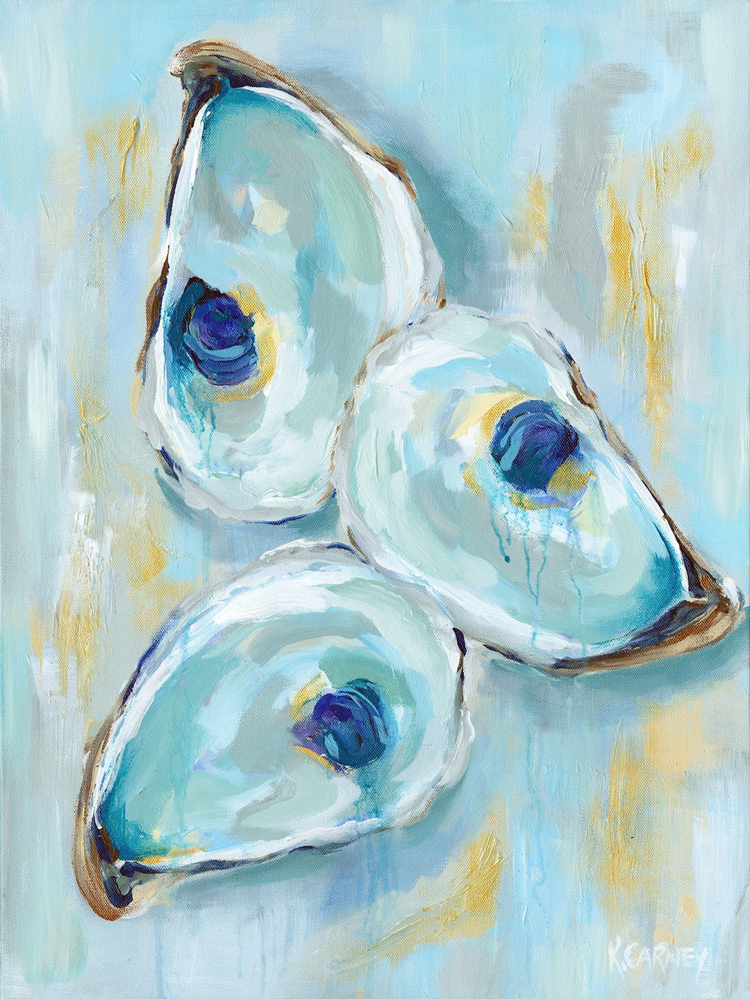 Oysters Art: Salty Treasures, Fine Art Giclee Oyster Print From ...