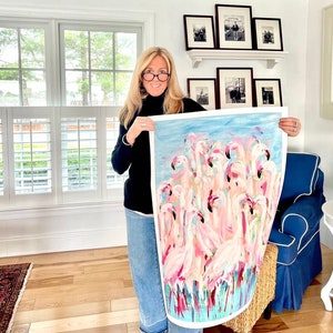 Flamingo Lingo: Fine Art Giclee Flamingo Print From Original Acrylic ...