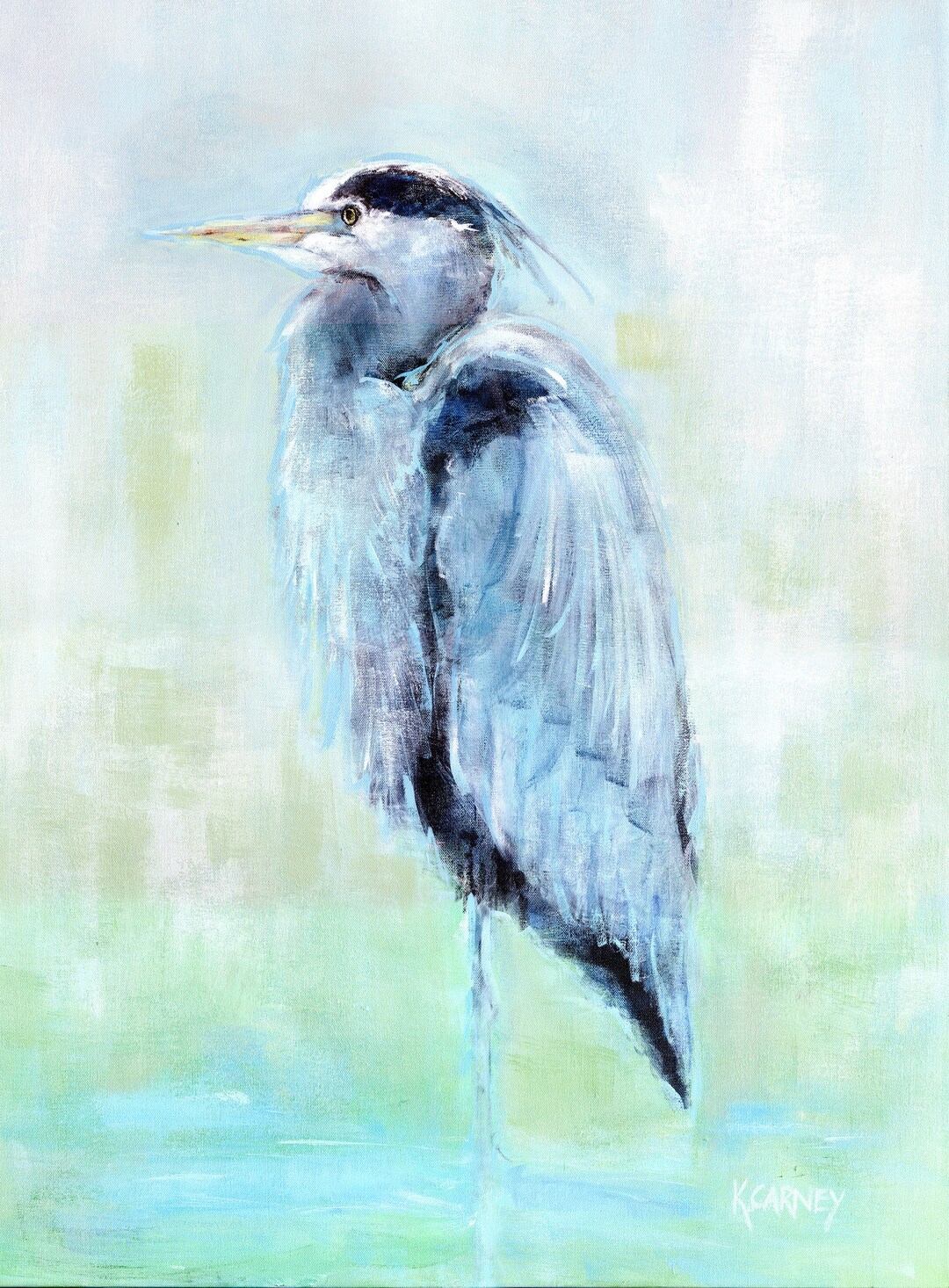 Blue Majesty: Fine Art Giclee Blue Heron Print From Original Blue Heron ...