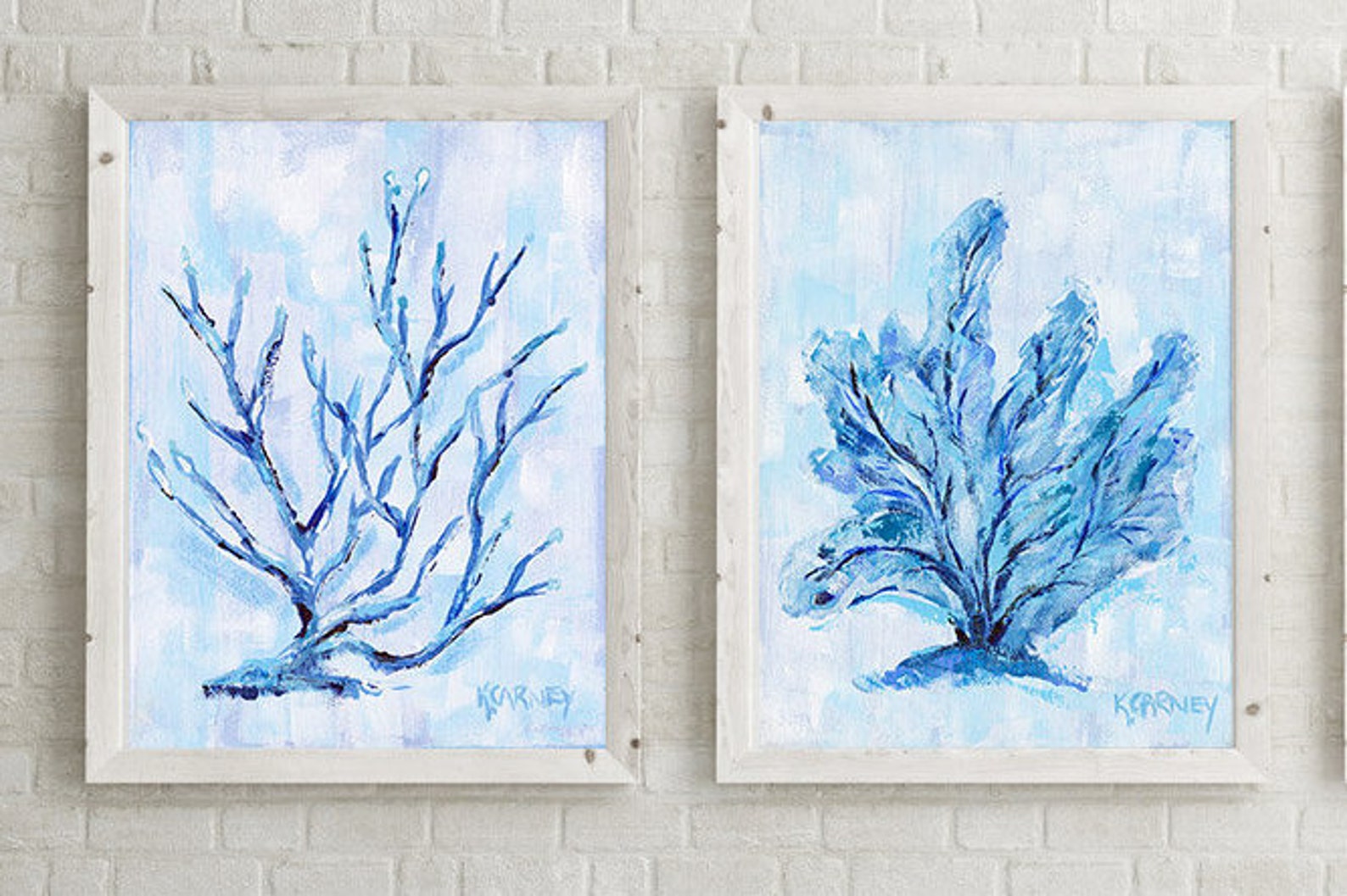 Blue Coral: Fine Art Blue Coral Print From Original Blue Coral Painting ...