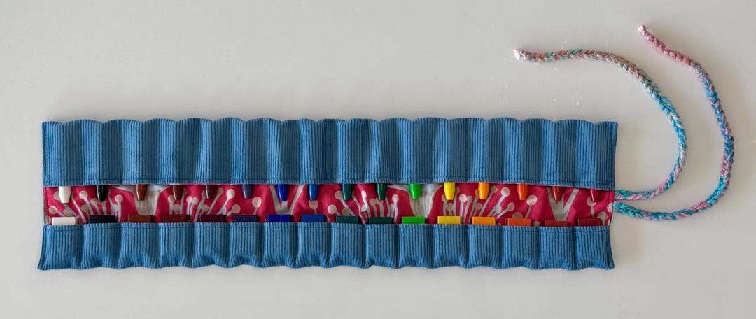 Ocean 16 Pocket Crayon Case. Waldorf and Montessori Crayon Roll for ...