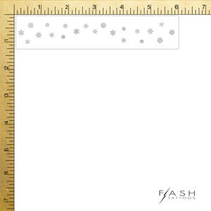 Snowflake Freckles Set of 10 Premium Metallic Silver Temporary - Etsy