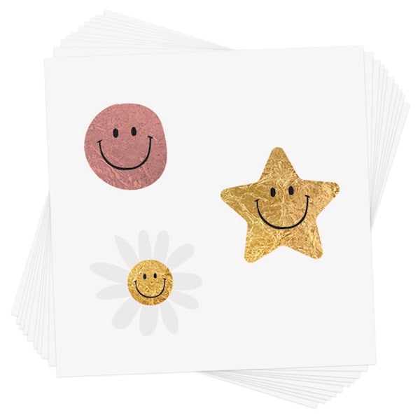 Smiley Temporary Tattoo - Etsy