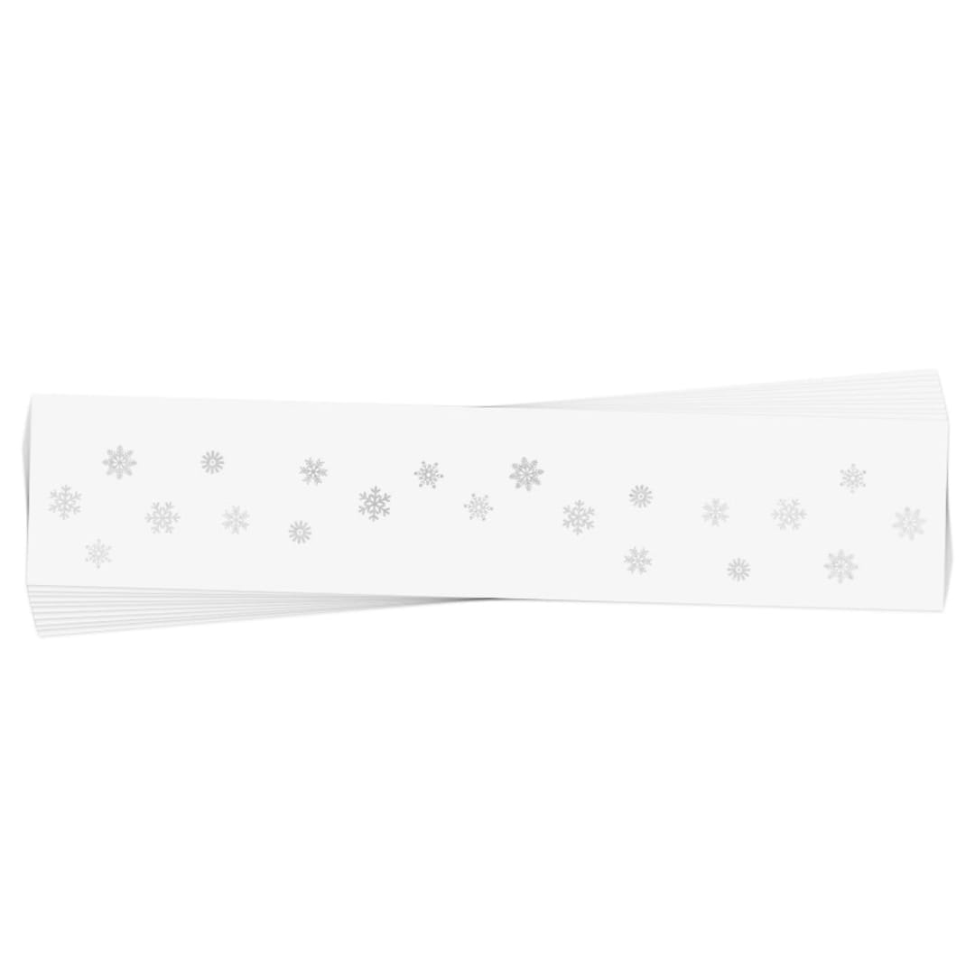 Snowflake Freckles Set of 10 Premium Metallic Silver Temporary Holiday ...