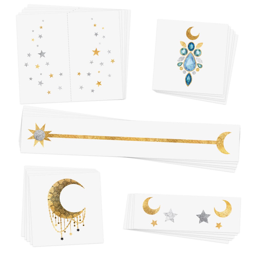 Cosmic Gems Variety Set Features 25 Assorted Metallic Foil Temporary ...