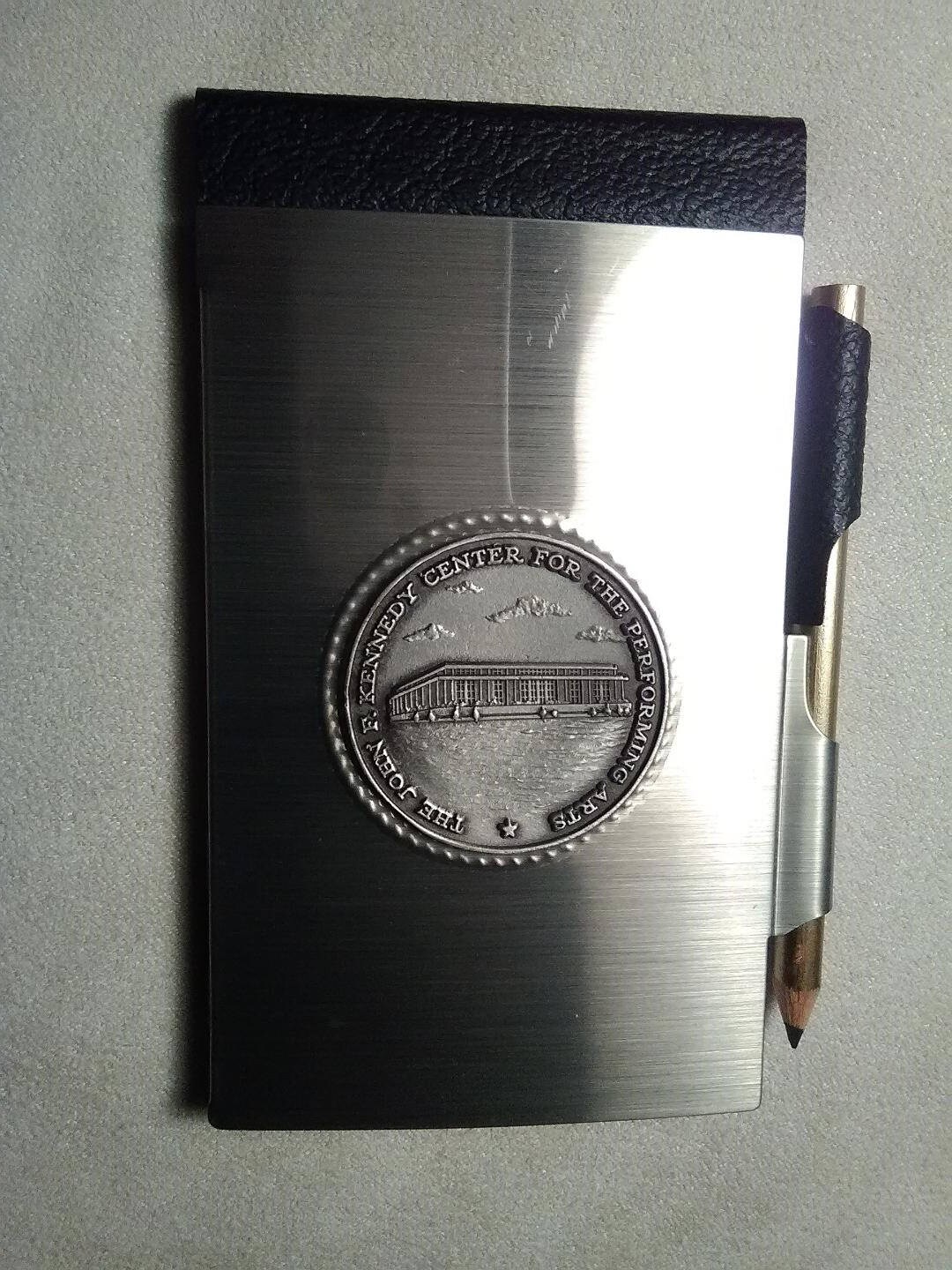John F Kennedy Center for the Performing Arts Brushed Metal Notepad ...