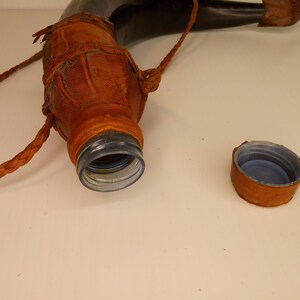 Leather-topped Powder Horn - Etsy