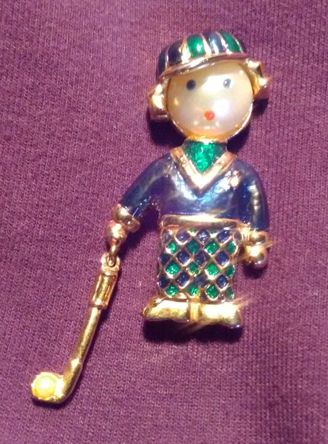 Boy Golfer Pin - Etsy