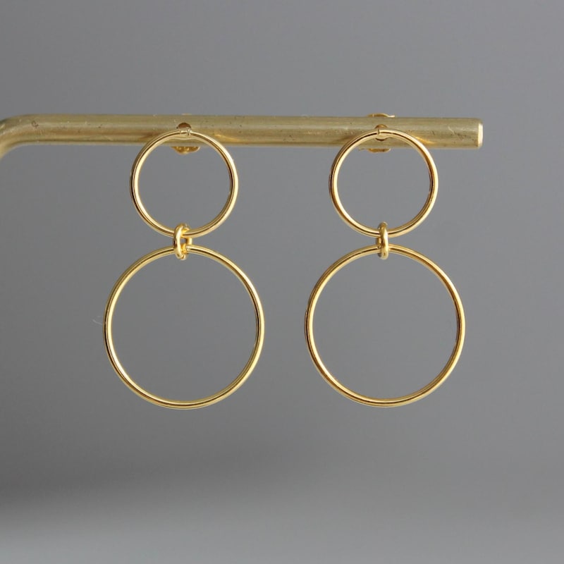 Double Hoop Earrings - Etsy