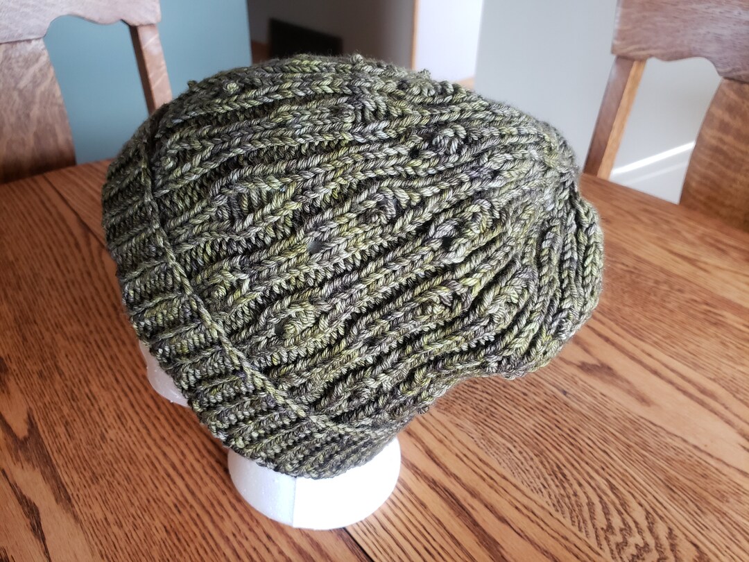 Handknit Camo Toque, Army Green Hat, Merino Wool Tuque, Camouflage Hat ...